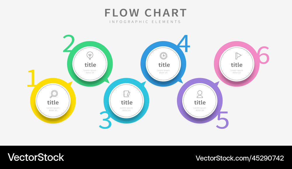Flow chart design template Royalty Free Vector Image
