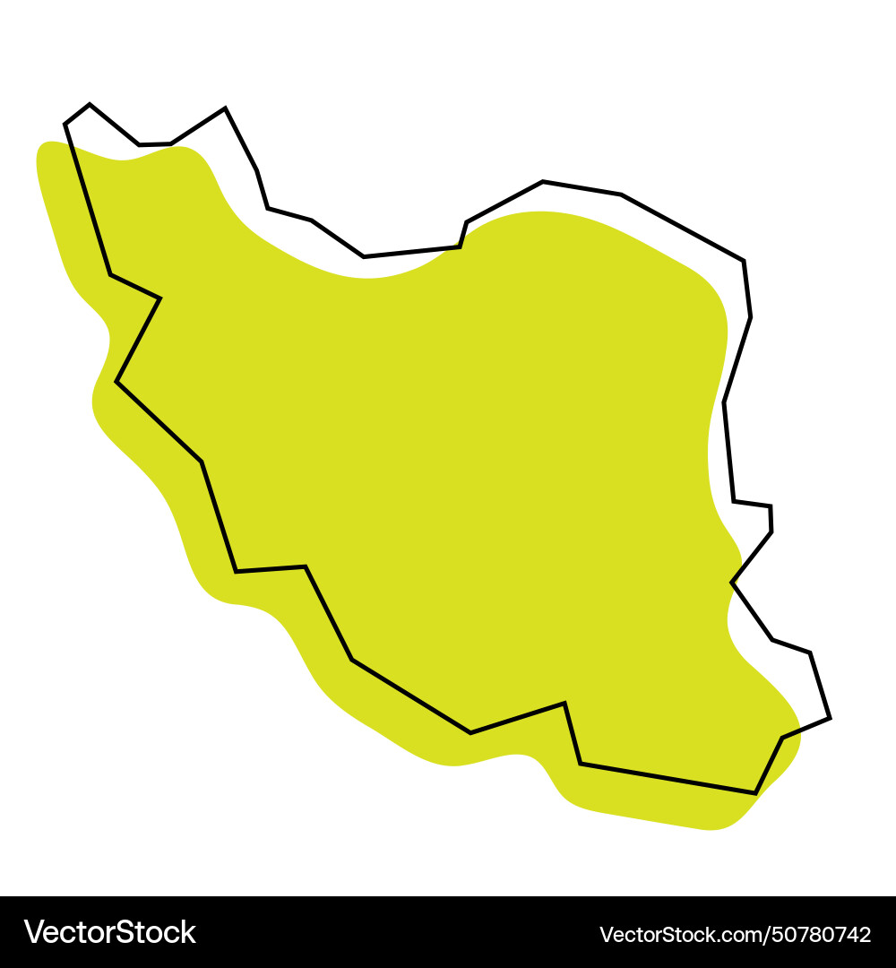 Iran simplified map Royalty Free Vector Image - VectorStock