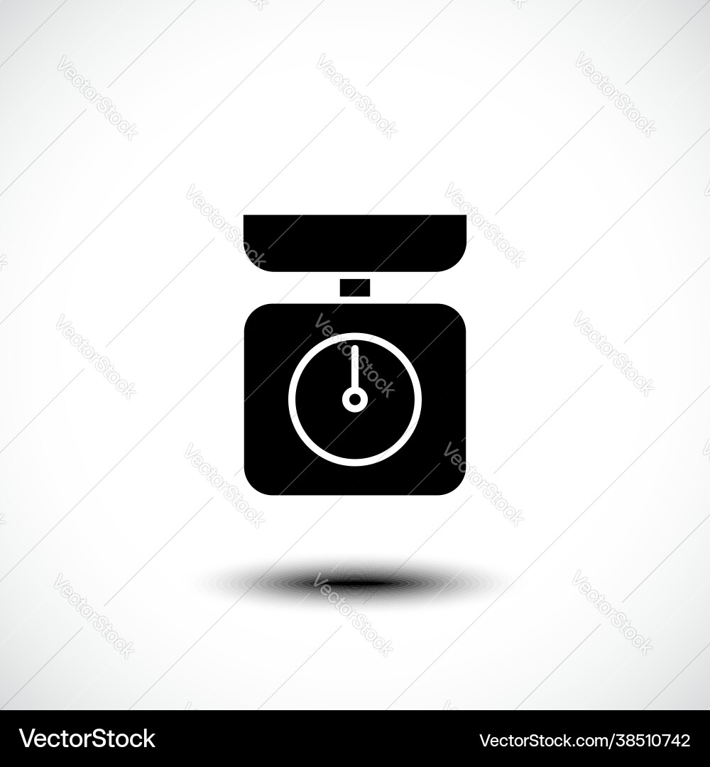 Kitchen scale icon Royalty Free Vector Image - VectorStock