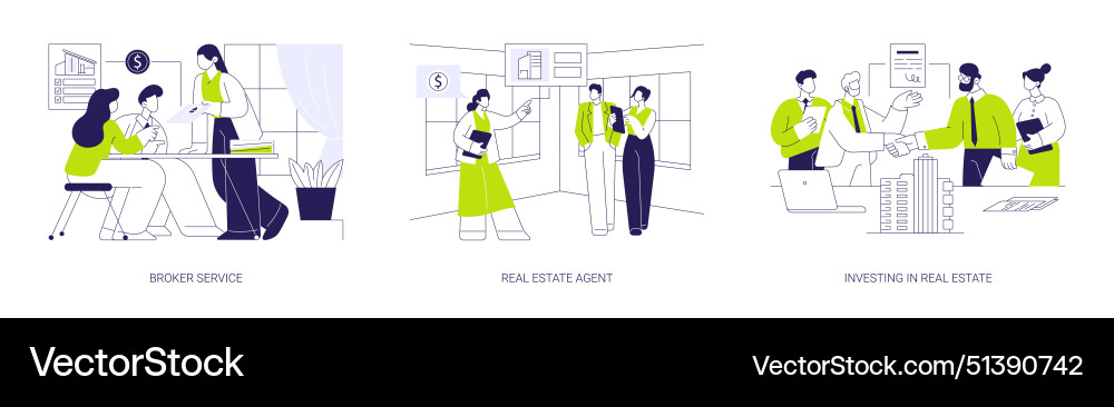 Real estate business abstract concept Royalty Free Vector