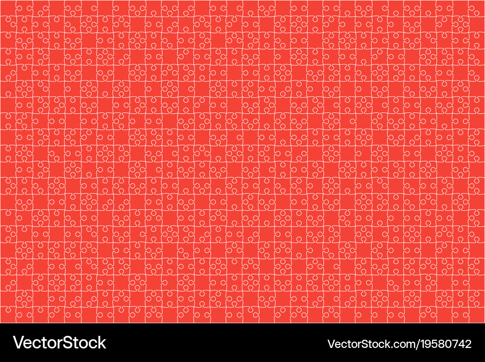 Red puzzles pieces jigsaw - background Royalty Free Vector