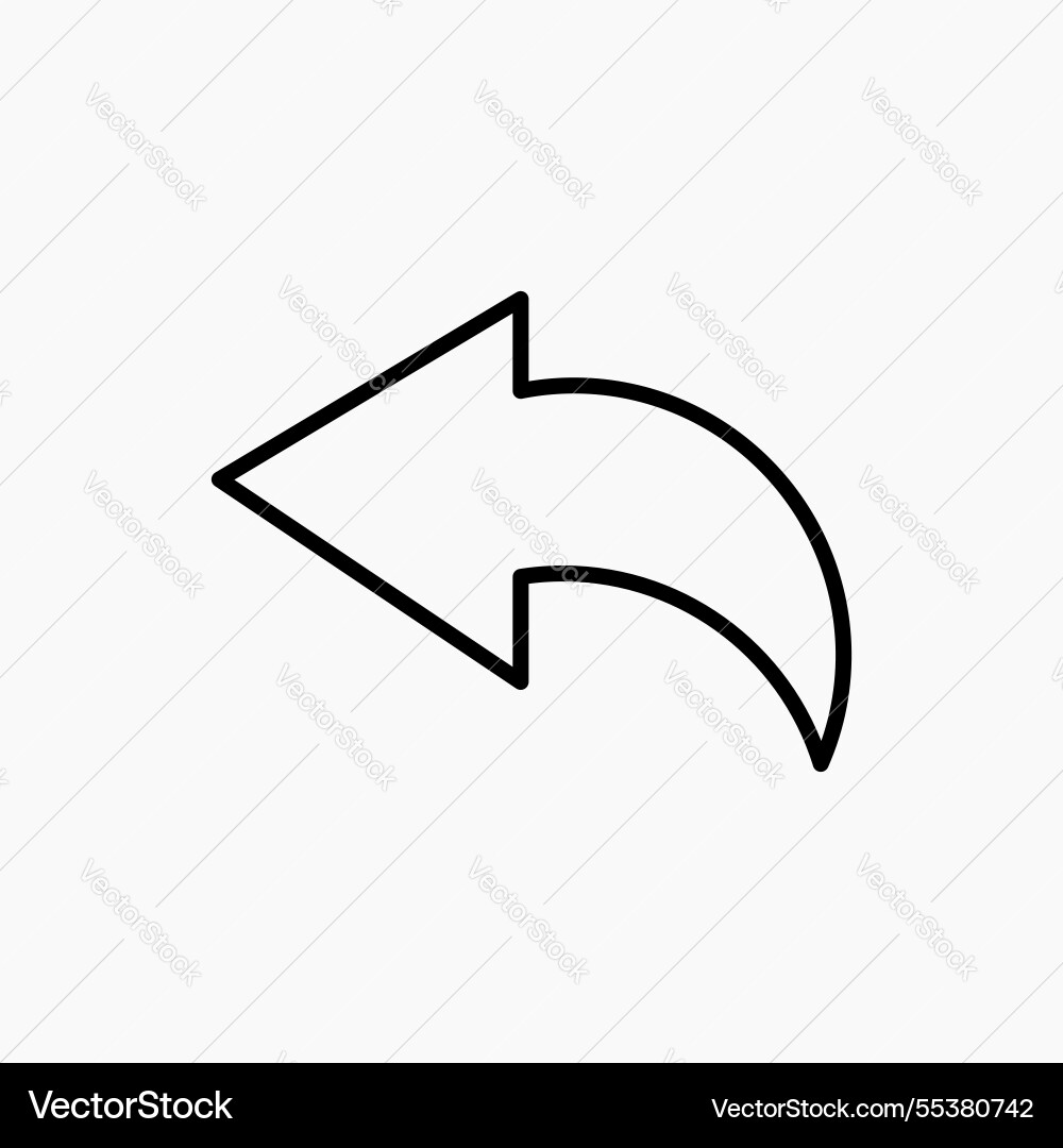 Reply icon simple Royalty Free Vector Image - VectorStock