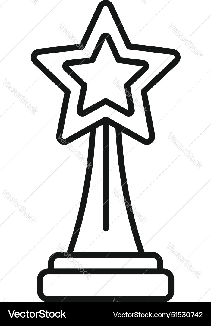 Shining golden star trophy award icon Royalty Free Vector