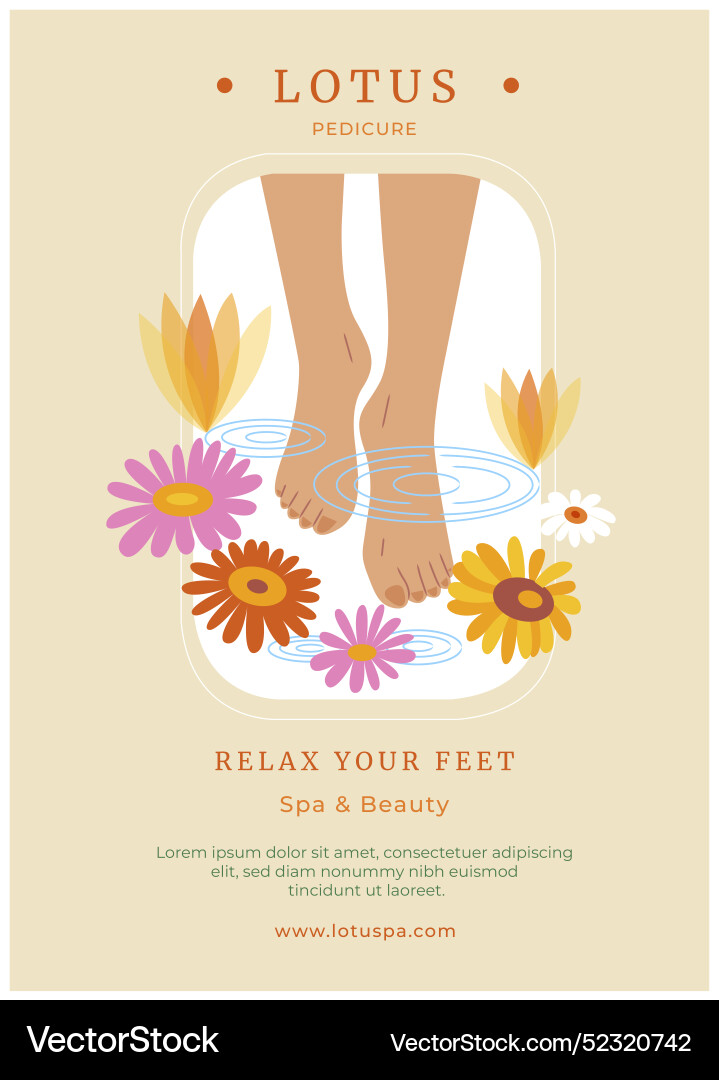 Spa poster design template Royalty Free Vector Image