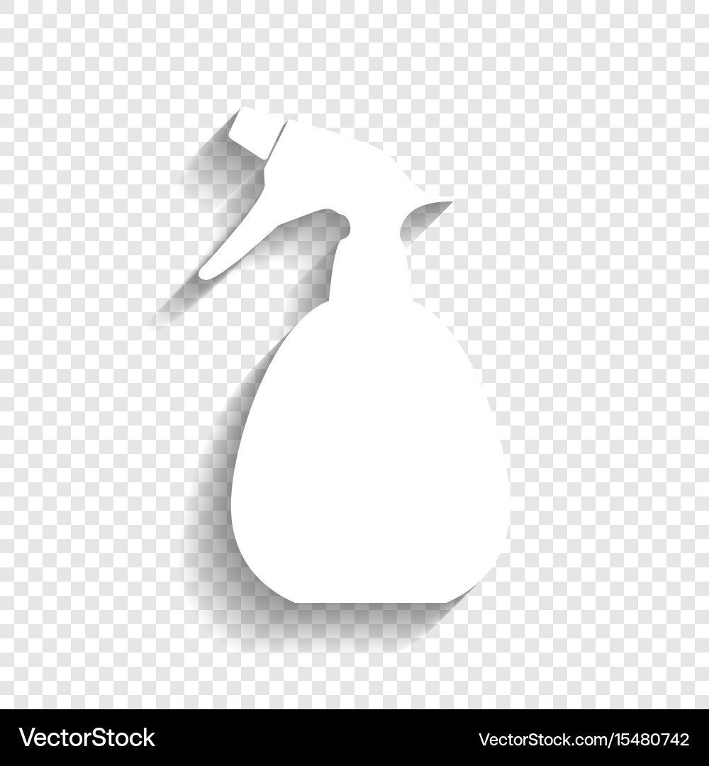 Spray bottle for cleaning sign white icon Vector Image