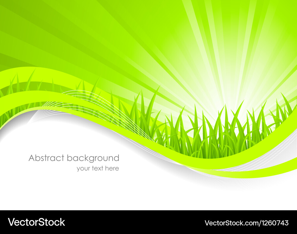 Abstract background with green grass Royalty Free Vector