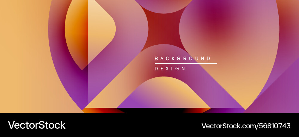 Abstract colorful shapes overlap creating dynamic Vector Image