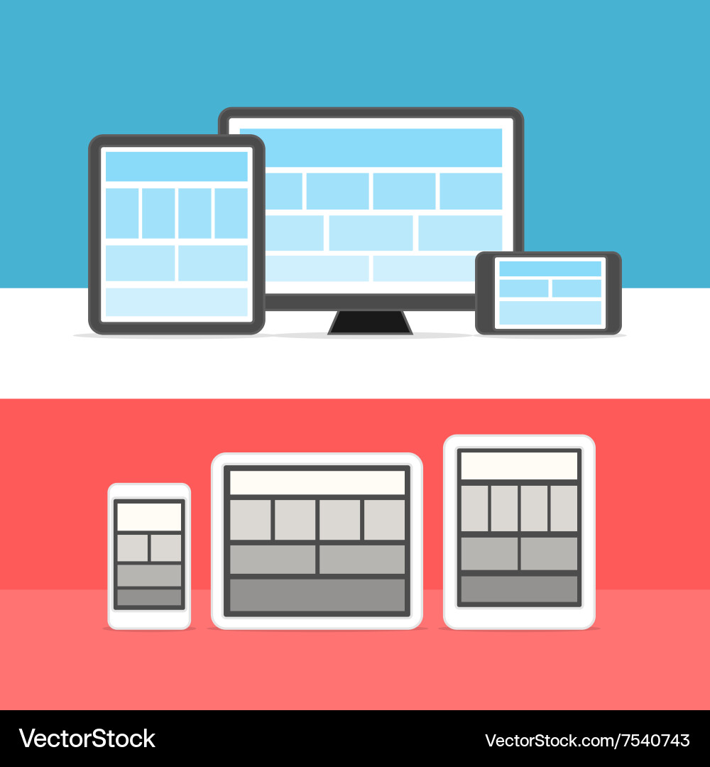 Adaptive design layouts Royalty Free Vector Image