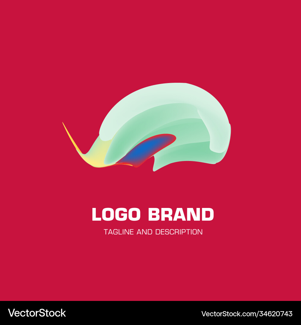 Colorful liquid abstract logo design Royalty Free Vector