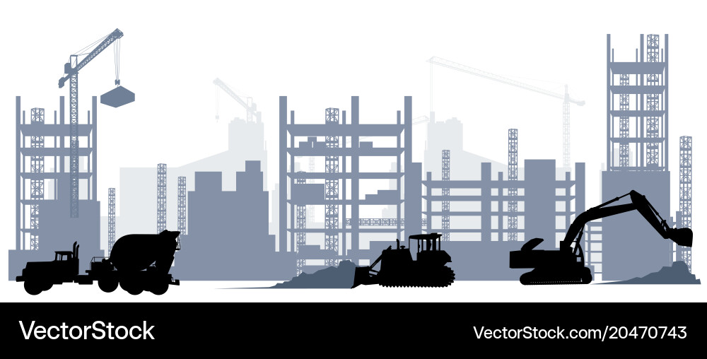 Construction and machine equipment Royalty Free Vector Image