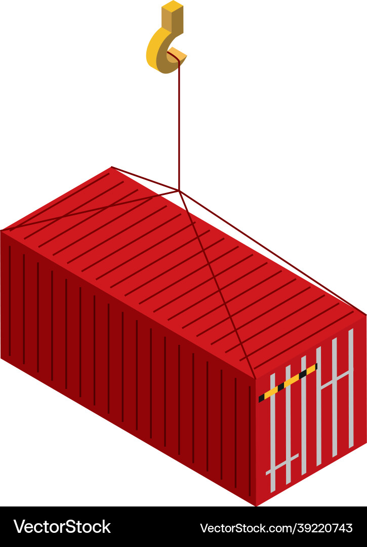 Crane with container Royalty Free Vector Image