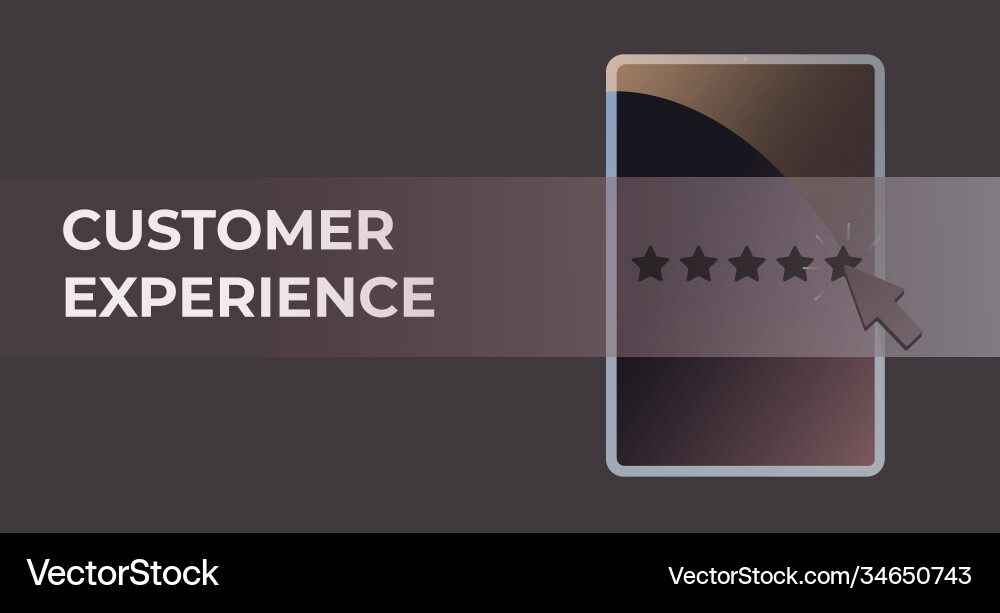 Customer experience business banner concept Vector Image