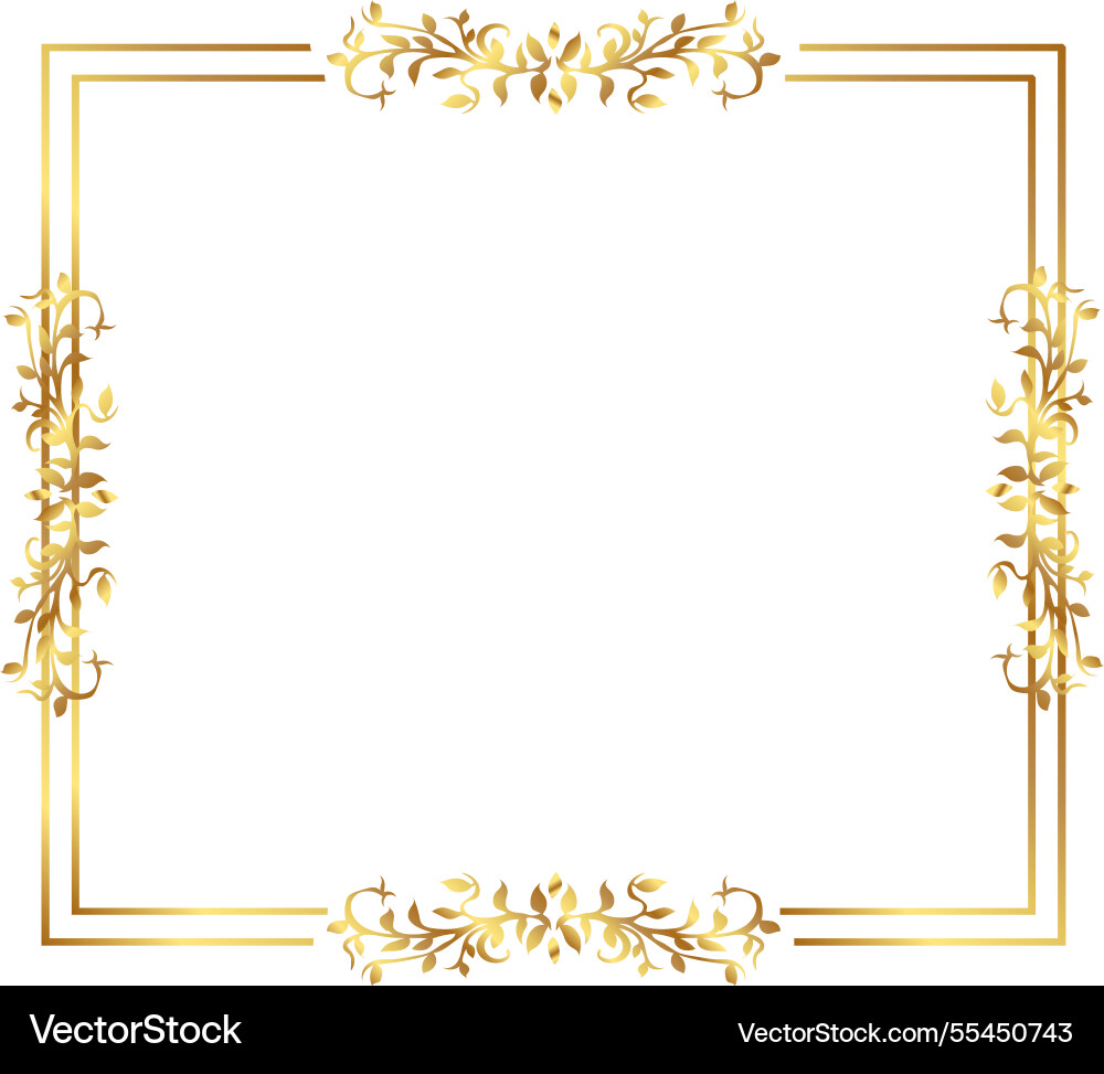 Gold border golden border Royalty Free Vector Image
