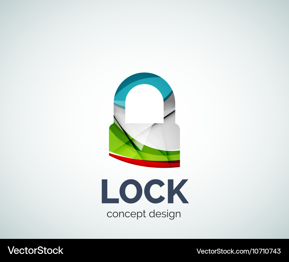 Lock logo business branding icon created Vector Image