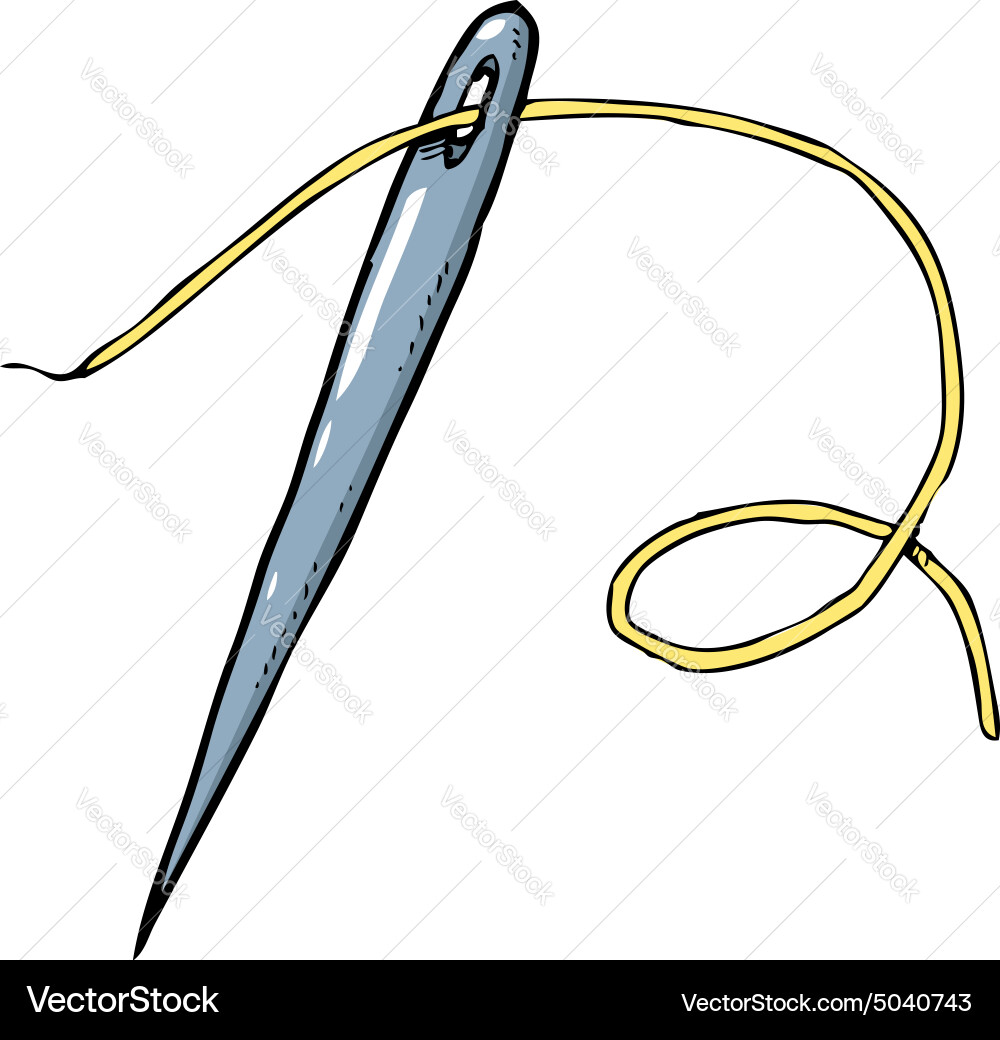 Needle and Thread Royalty Free Vector Image - VectorStock