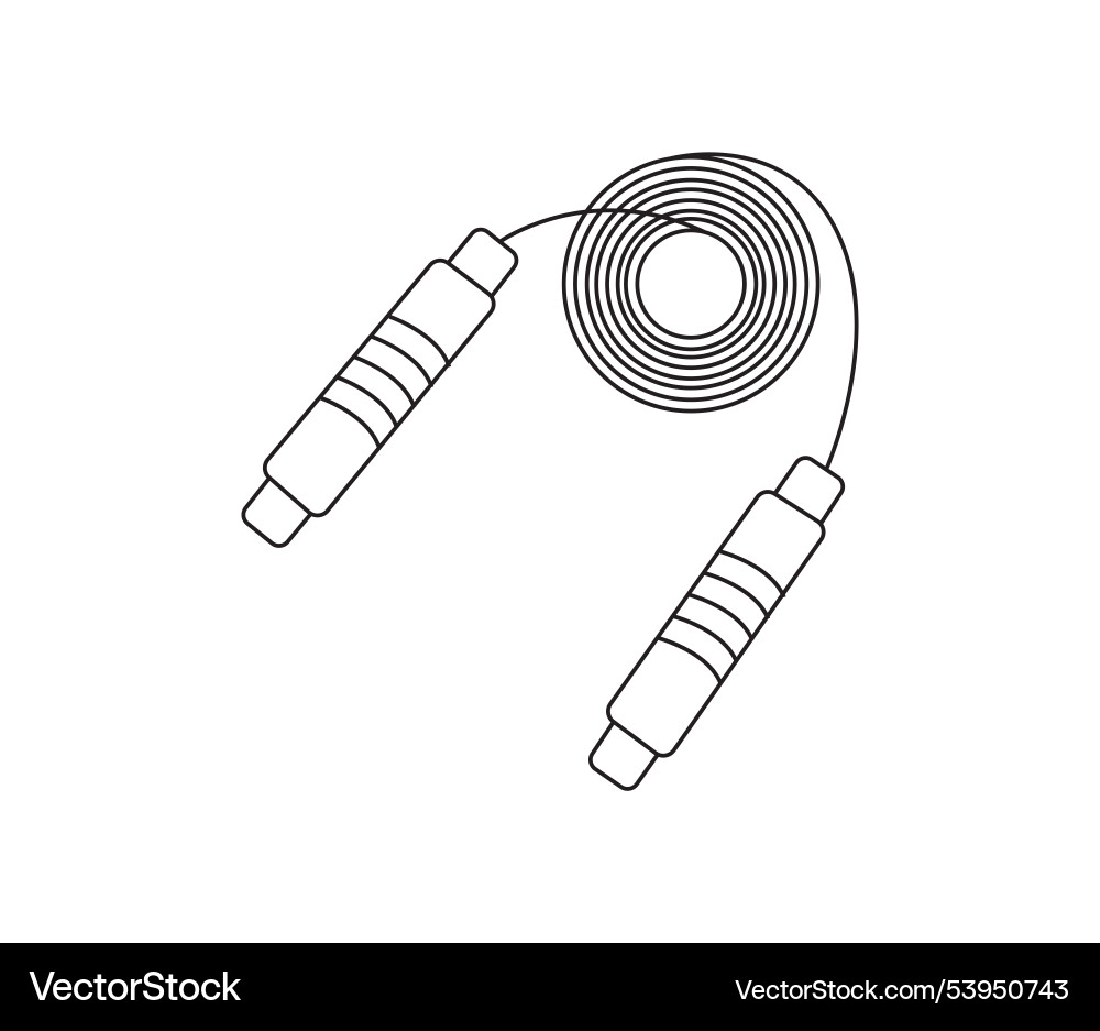 Skipping rope line art Royalty Free Vector Image