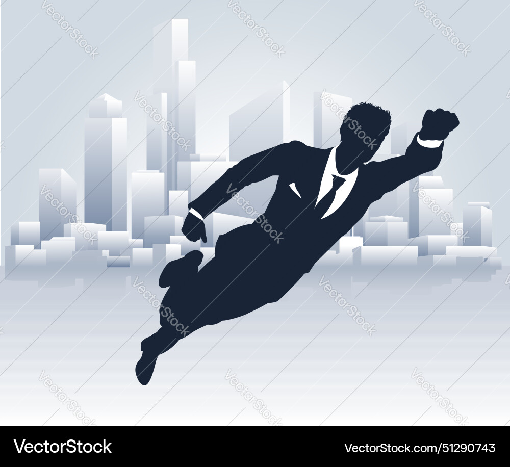 Superhero business man Royalty Free Vector Image