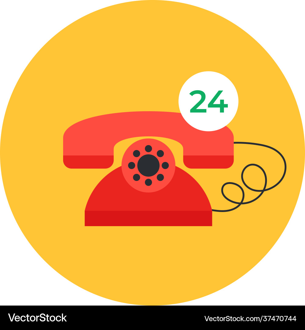 24hr helpline Royalty Free Vector Image - VectorStock