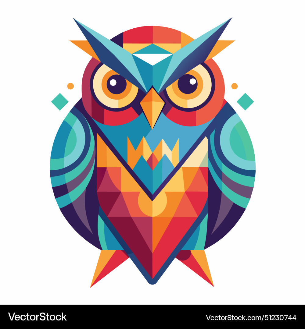 Abstract owl emblem Royalty Free Vector Image - VectorStock