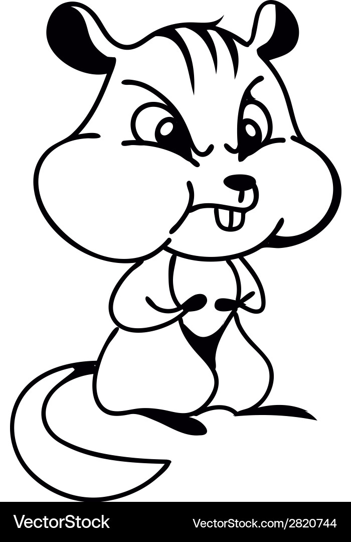 Angry Chipmunk Lizenzfreies Vektorbild - VectorStock
