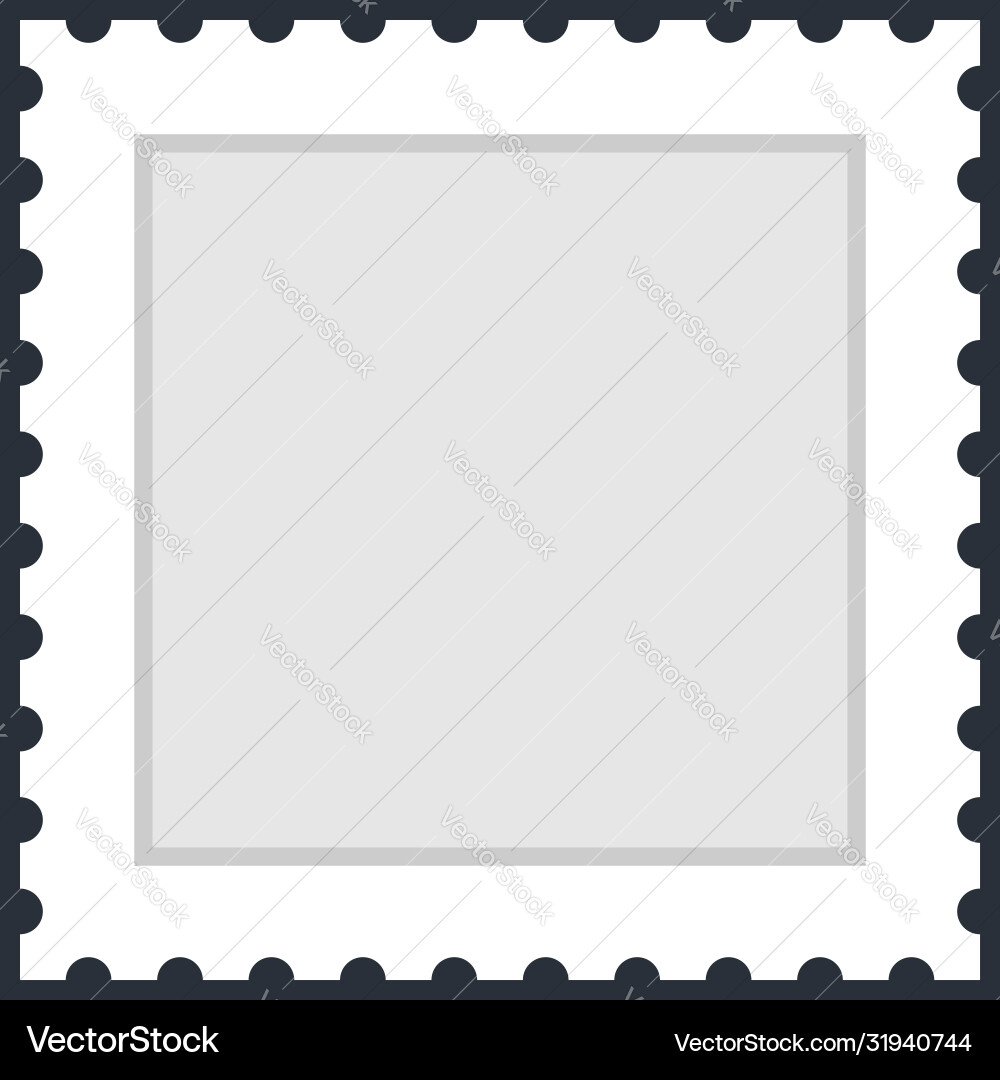 Blank square postage stamp Royalty Free Vector Image