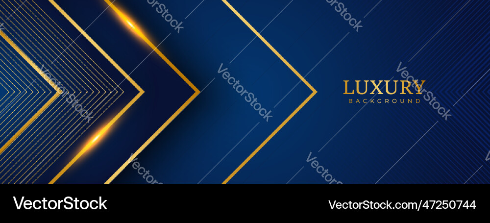 Blue and gold luxury background design Royalty Free Vector