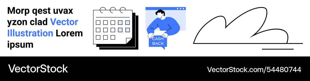 Calendar person with chat icon cloud in simple Vector Image