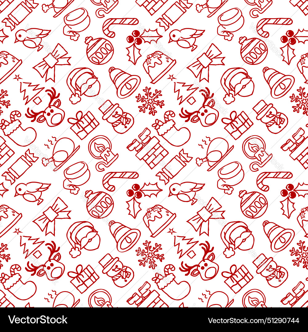 Christmas seamless pattern background Royalty Free Vector