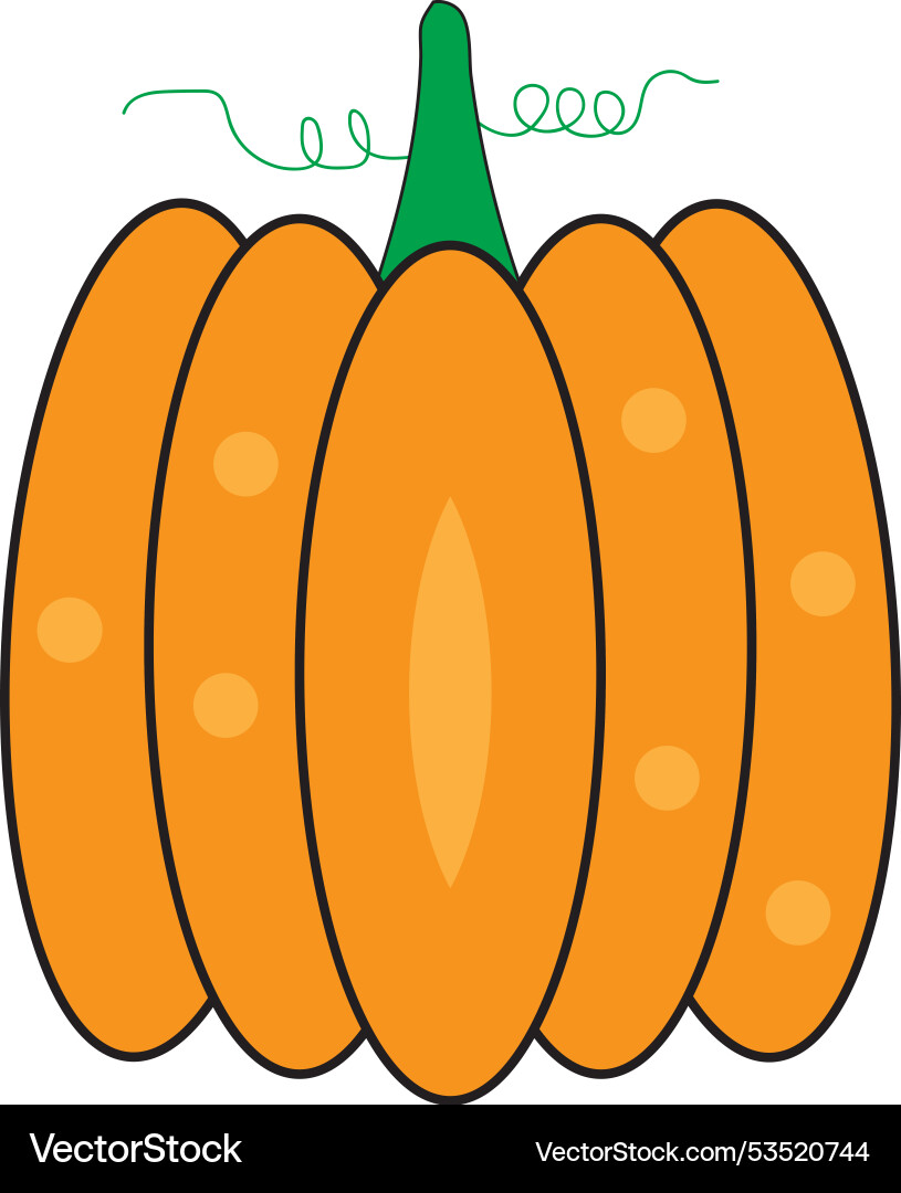 Clean and simple pumpkin art Royalty Free Vector Image