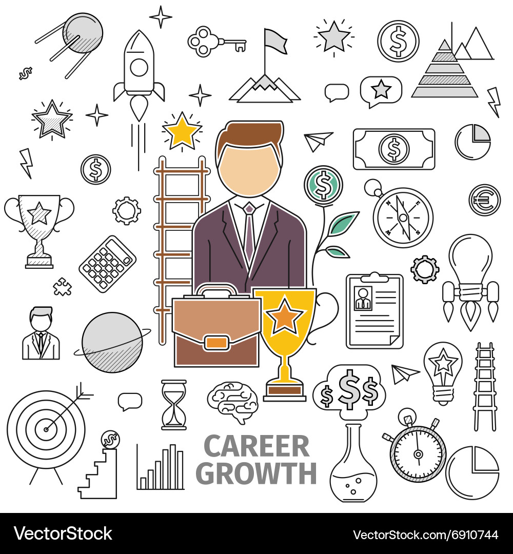 Concept career growth Royalty Free Vector Image