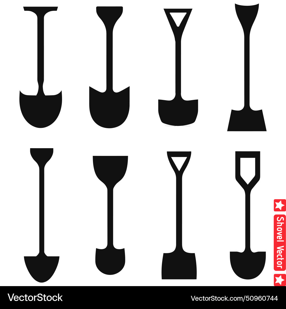 Craftsmanship meets functionality shovel graphic Vector Image