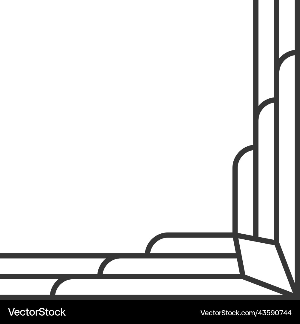 Elegant geometric line border decorative page Vector Image