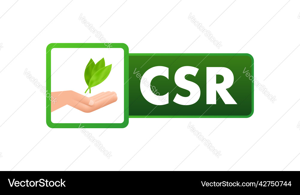 Flat csr for concept design Royalty Free Vector Image