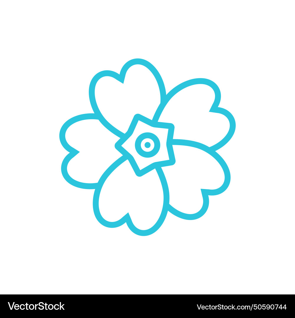 Primula primrose vulgaris symbol first Royalty Free Vector