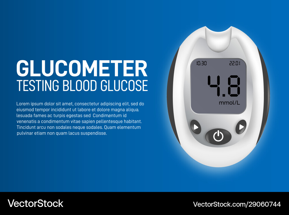 Realistic glucometer Royalty Free Vector Image