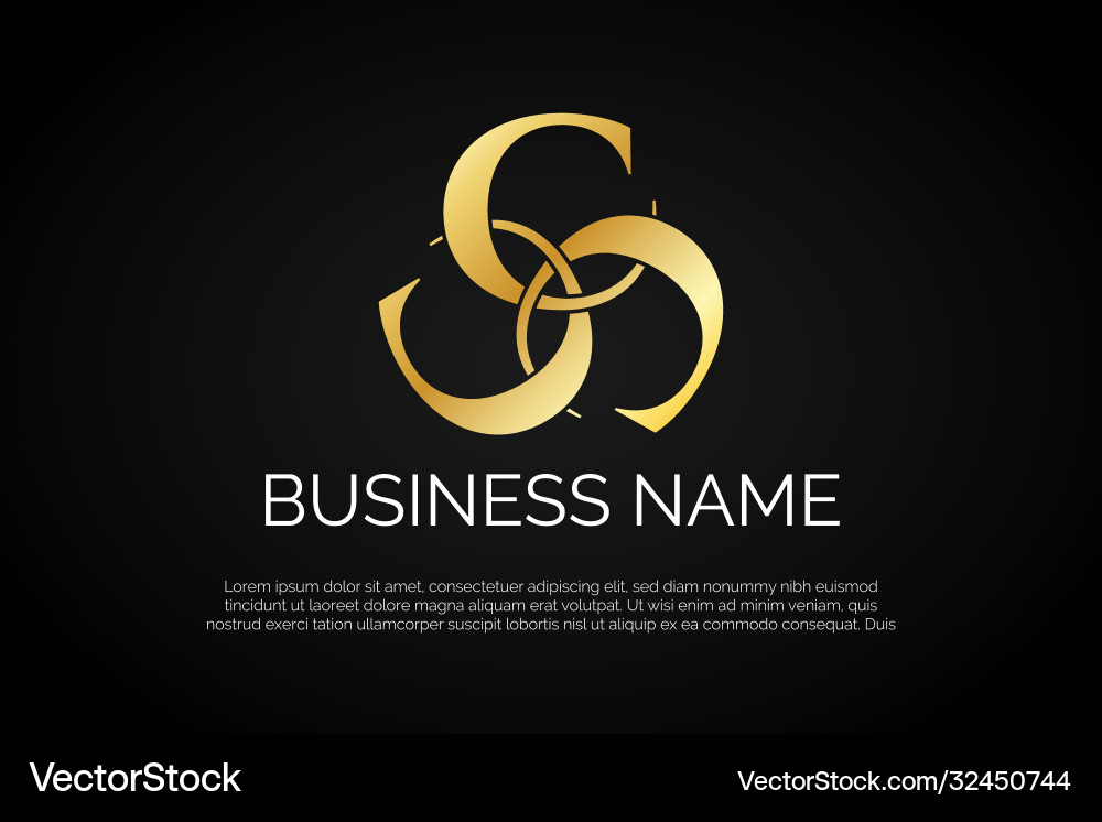 Triple c monogram logo template Royalty Free Vector Image
