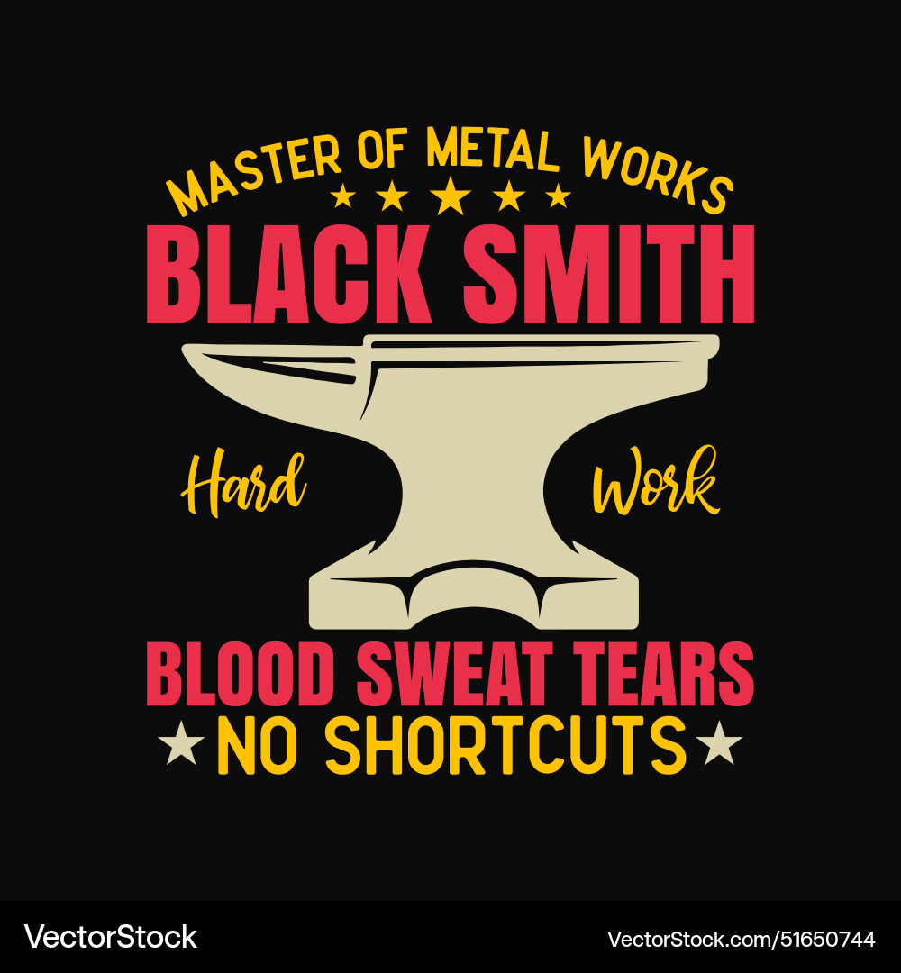 Vintage blacksmithing funny t-shirt design Vector Image