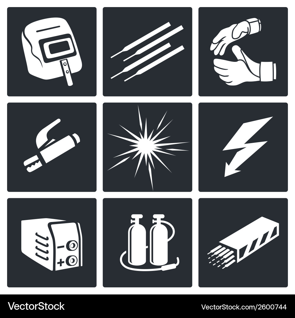 Welding icon set Royalty Free Vector Image - VectorStock