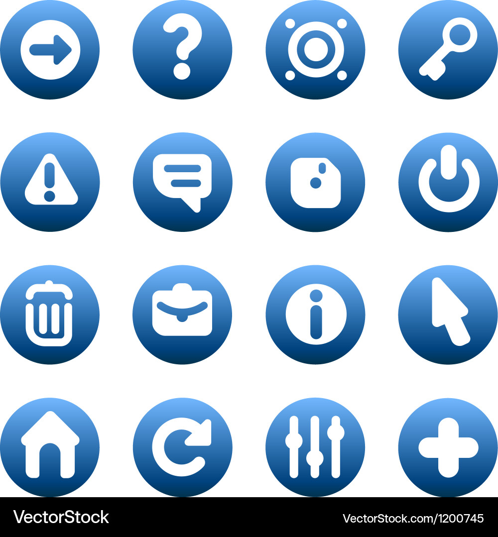 Buttons for interface Royalty Free Vector Image