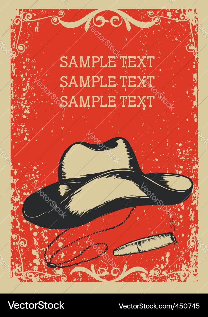 Cowboy hat Royalty Free Vector Image - VectorStock
