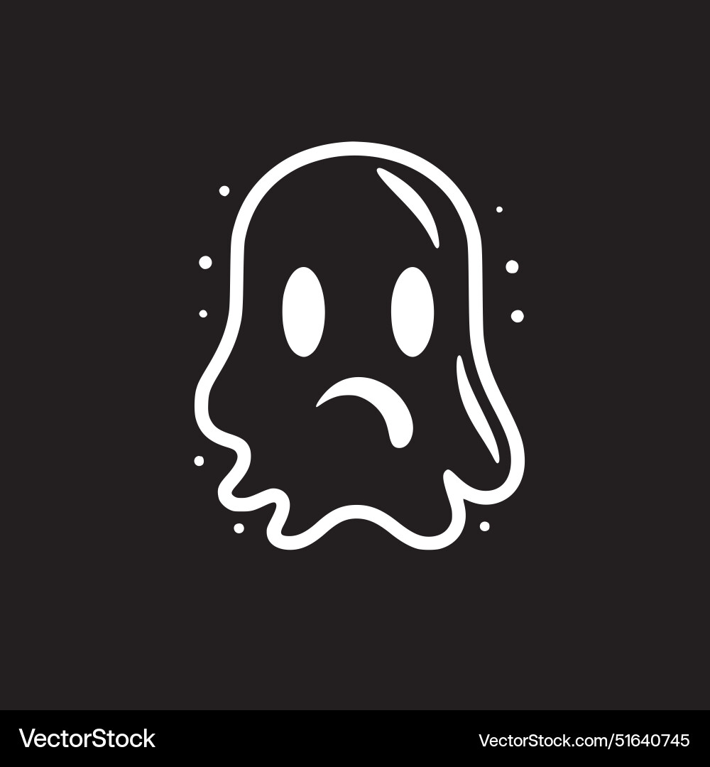 Ghost - black and white isolated icon Royalty Free Vector