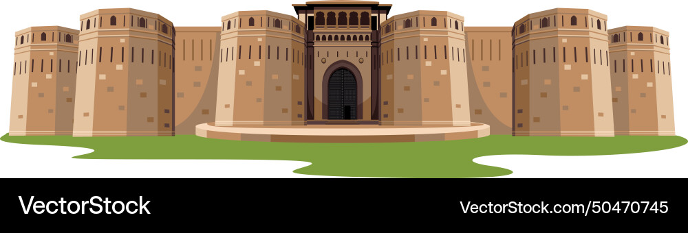 Indian fort isolated Royalty Free Vector Image