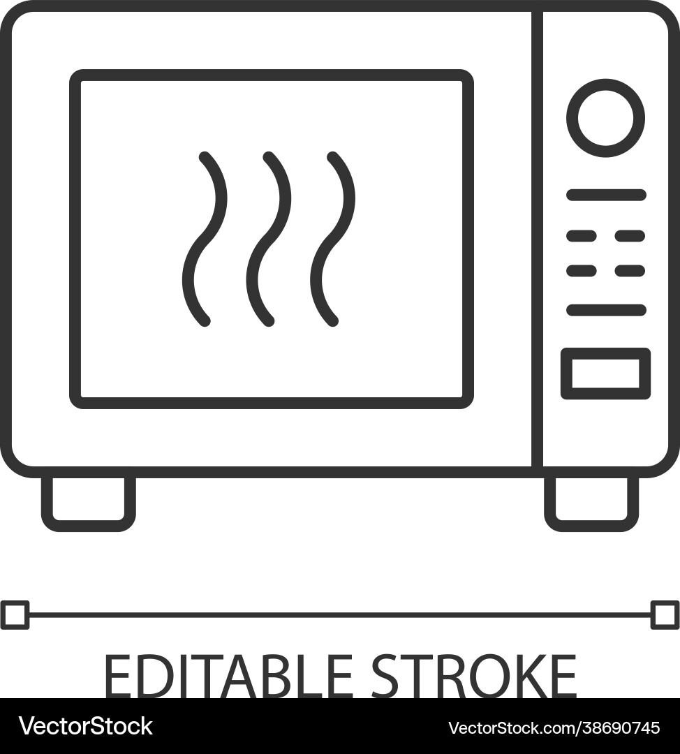 Microwave linear icon Royalty Free Vector Image