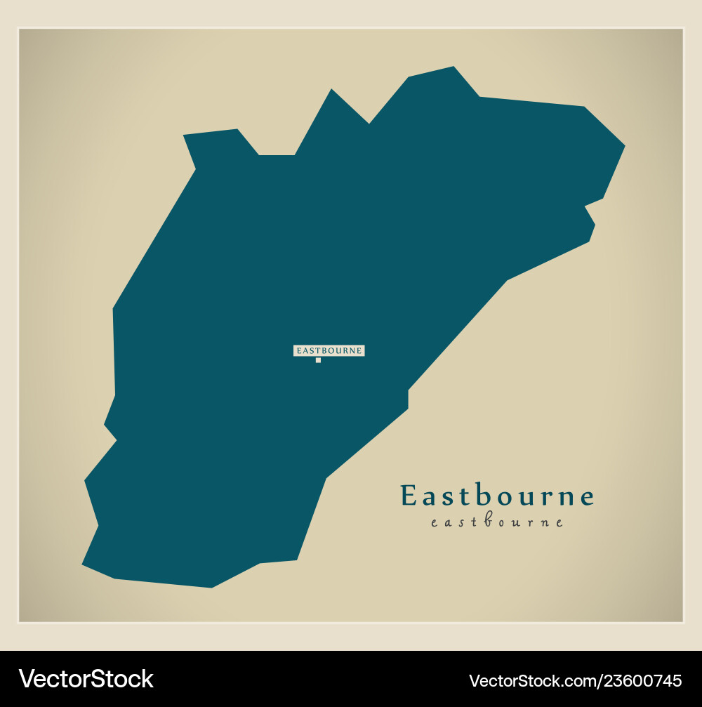 Modern map - eastbourne district uk Royalty Free Vector
