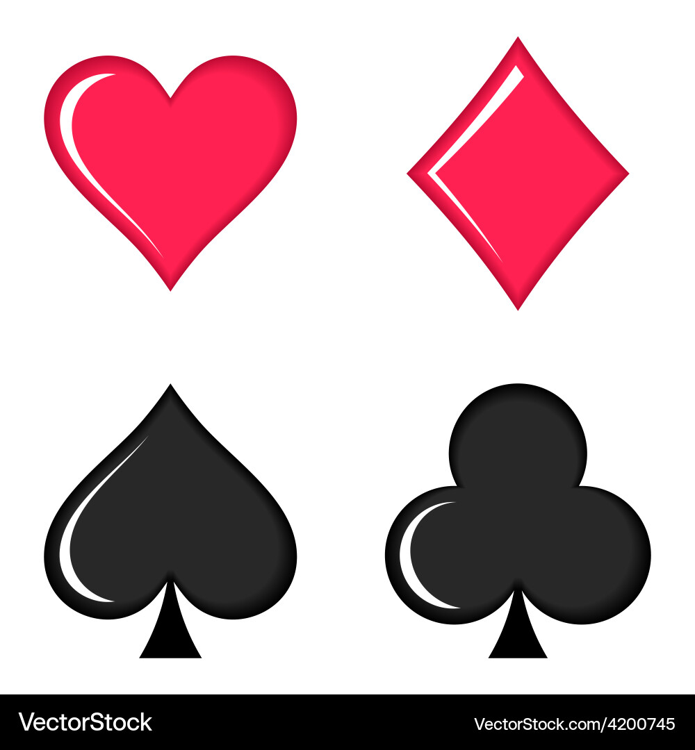 Playing Card Symbols Collection Royalty Free Vector Image