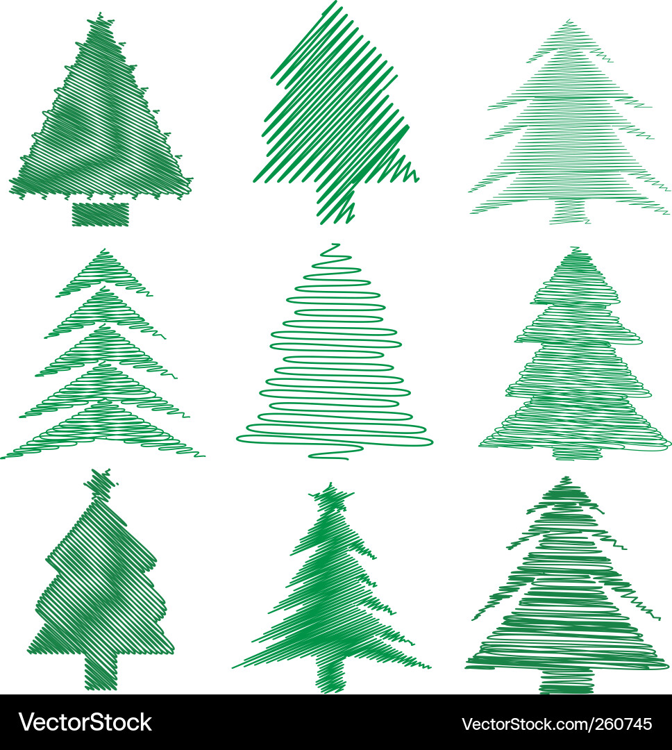 Scribble christmas Royalty Free Vector Image - VectorStock