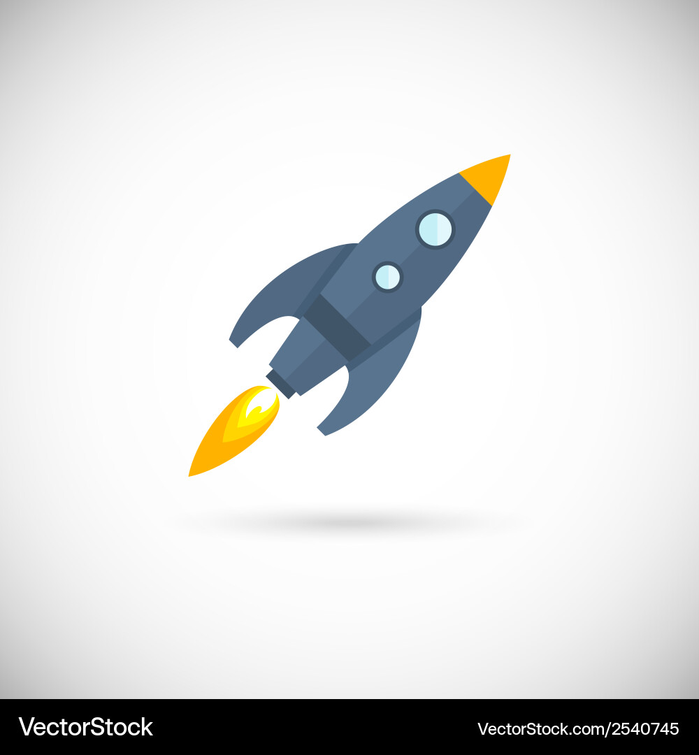 Space Rocket Icon Royalty Free Vector Image - VectorStock