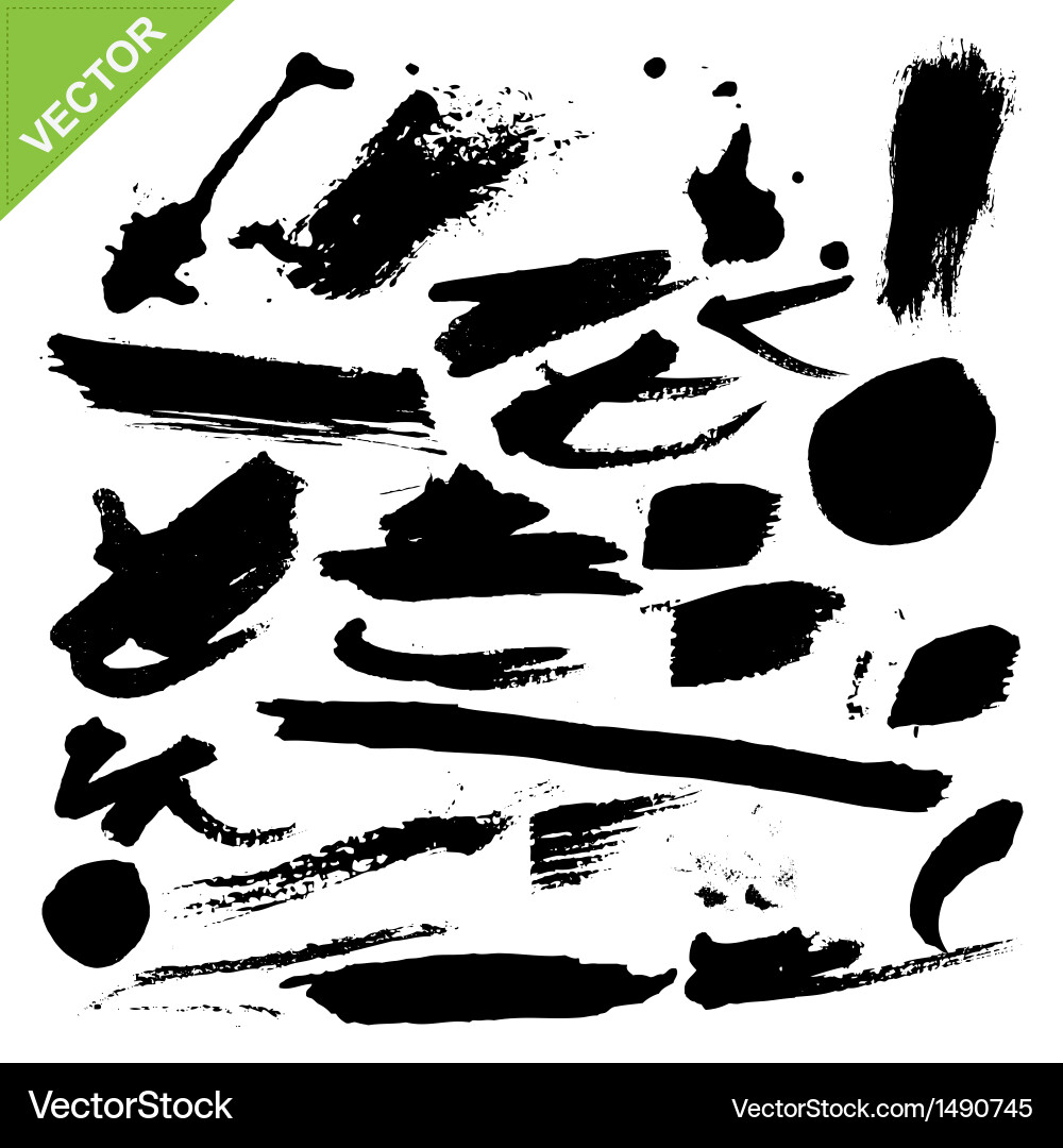 Splatter Paint Strokes Royalty Free Vector Image