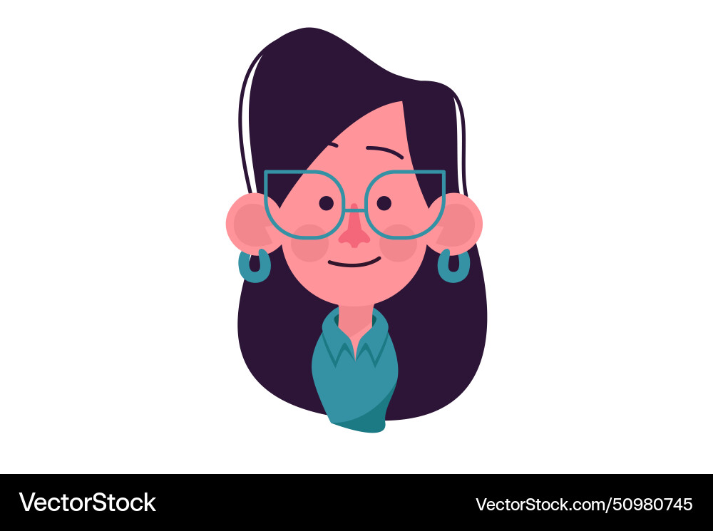 Stylized character portrait Royalty Free Vector Image