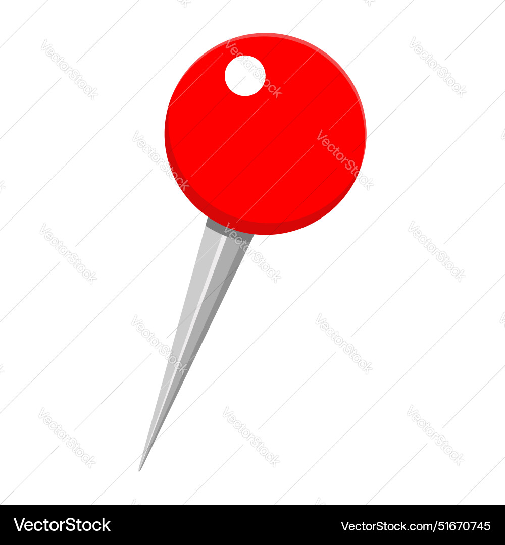 Tilted pushpin icon symbol Royalty Free Vector Image